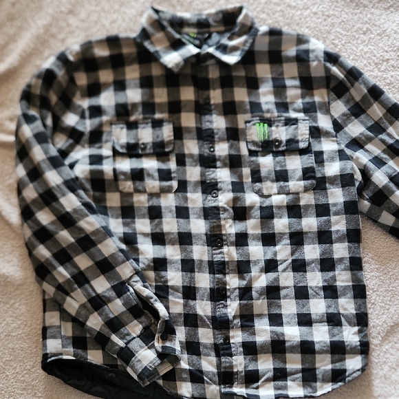 Jackets & Coats | Monster Energy Plaid Jacket | Poshmark
